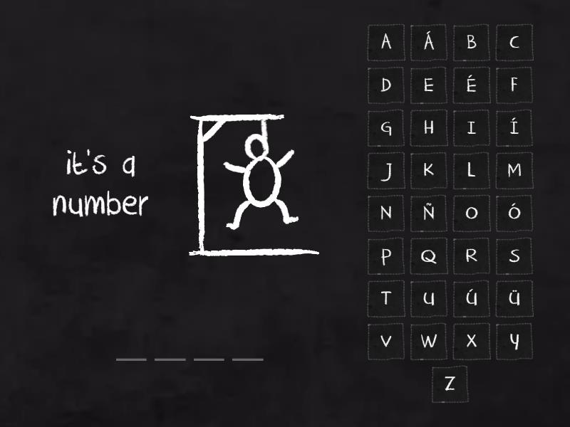 first number of the code - Hangman