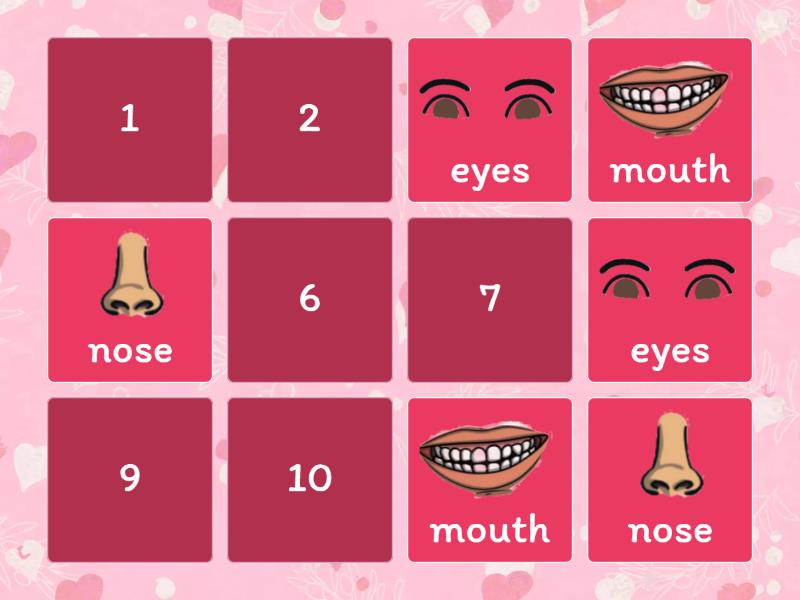 Face parts - Matching pairs