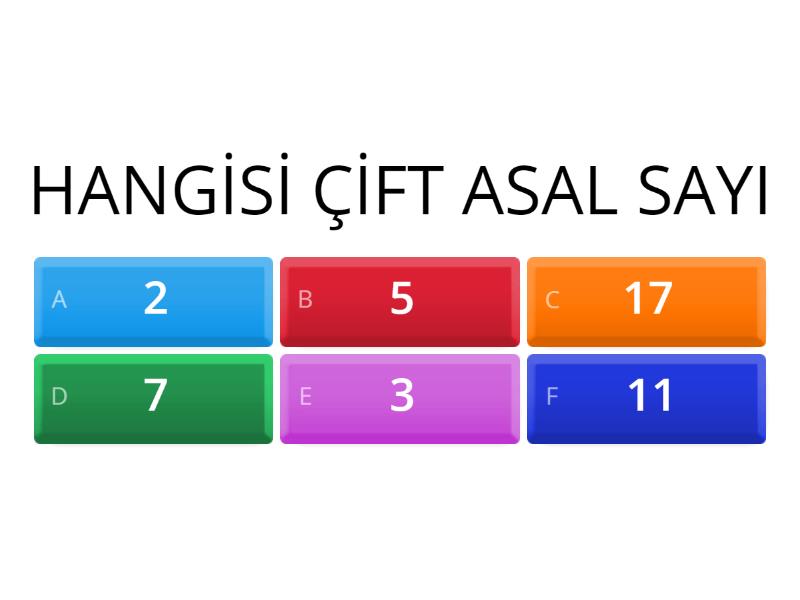 ASAL SAYILAR 6. SINIF - Test