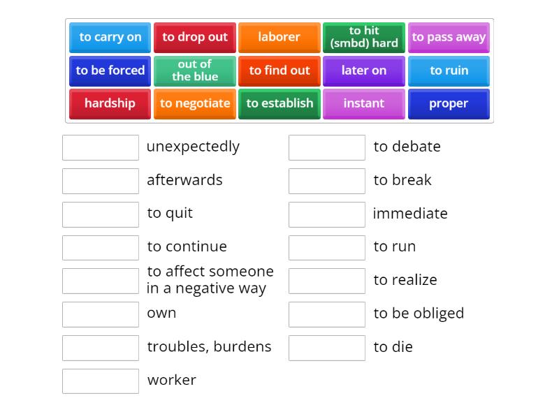KFC owner_Colonel Sanders_Words, Phrases - Match up