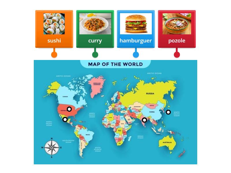 foods around the world - Labelled diagram