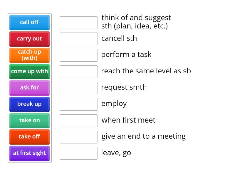 Part 1-4 FCE Phrasal Verbs - Match up