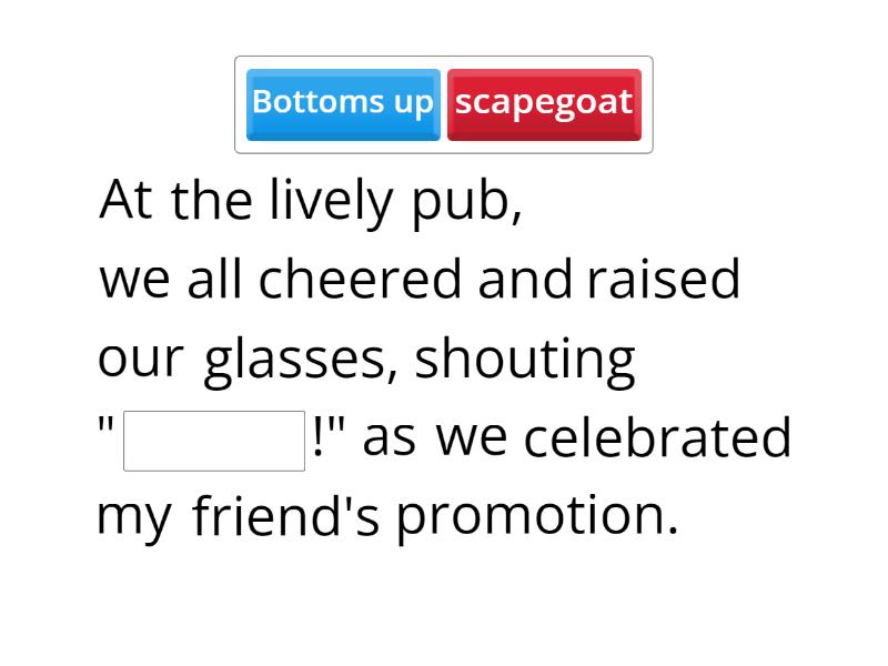 Alcohol voc - Complete the sentence