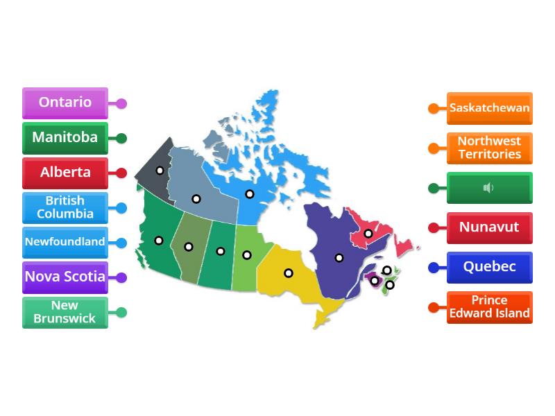 Canadian Provinces and Territories - Labeling - Labelled diagram