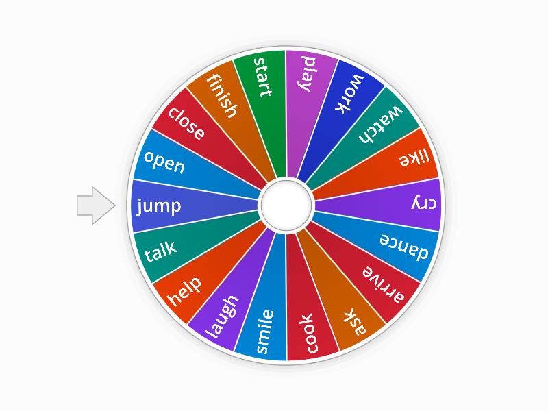 regular verbs past simple spinning wheel - Spin the wheel