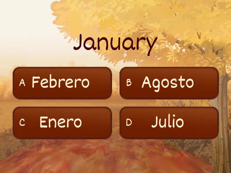 Los meses del año - Quiz
