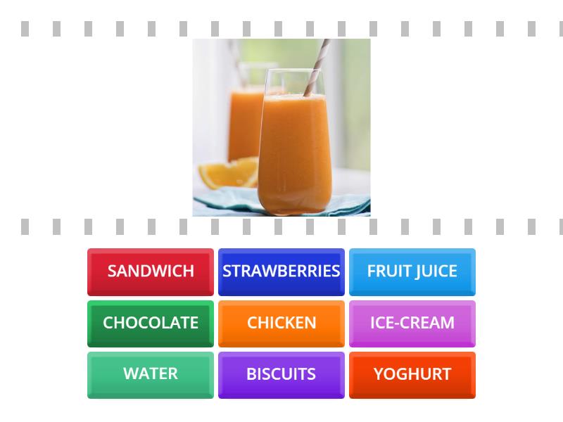 UNIT 7: FOOD - Find the match