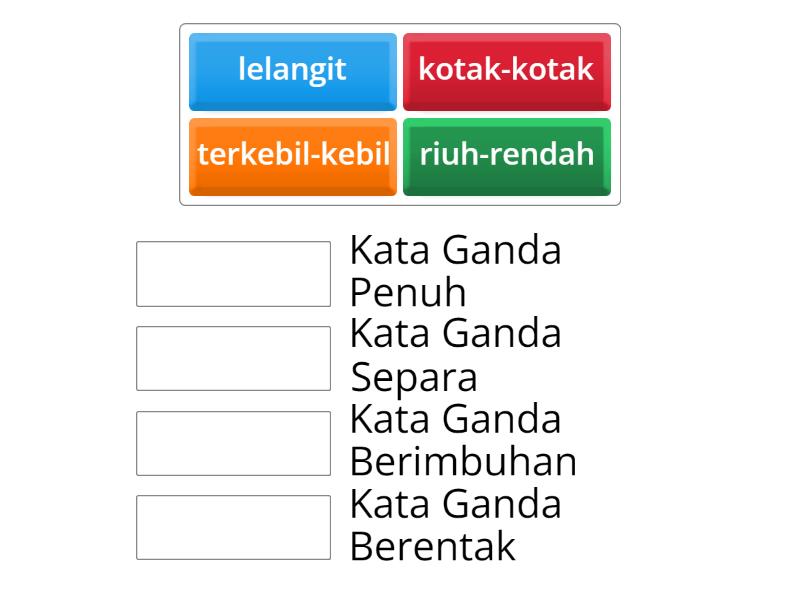 Jenis Kata Ganda - Match up
