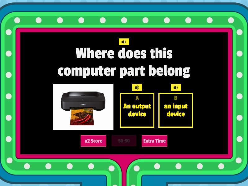 identify the output and input device - Gameshow quiz