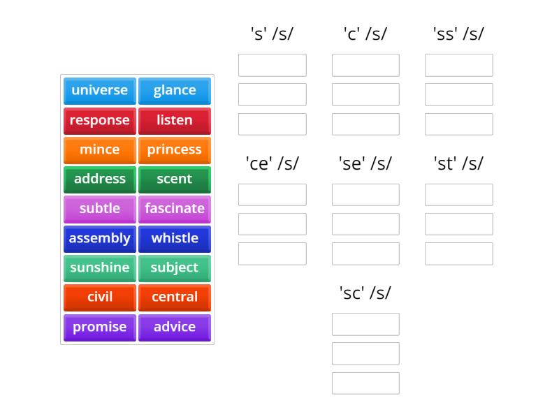 Unit 6 Lessons 6-10 Spelling - Group sort