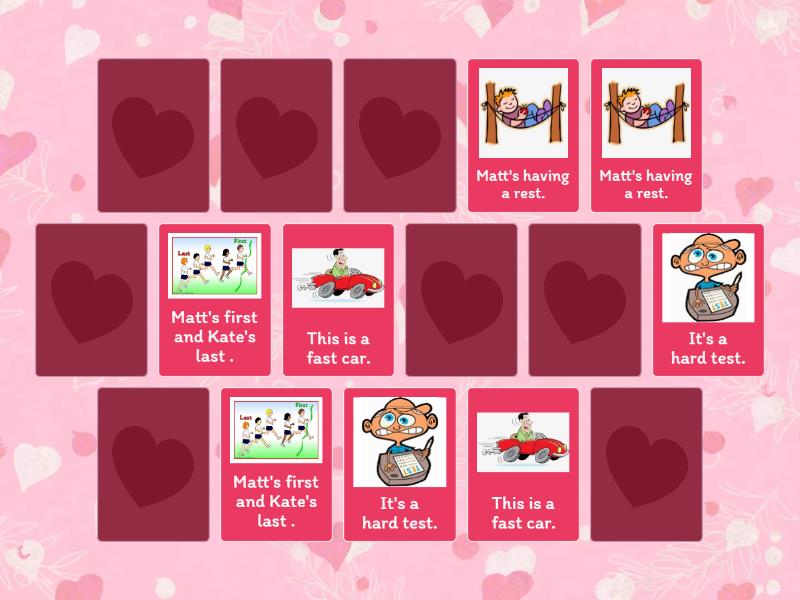 /s/ consonant clusters word finally - Matching pairs