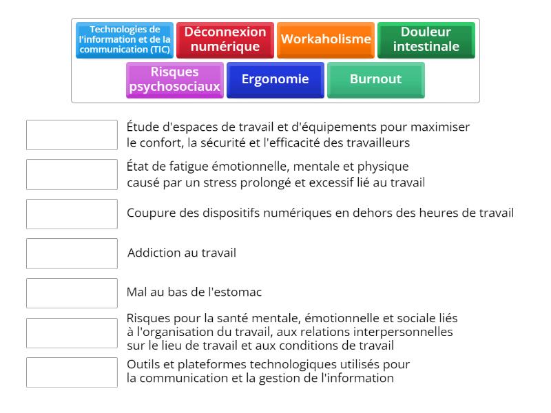 Addiction au travail - Match up