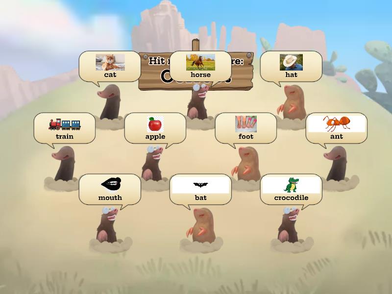 A words - Whack-a-mole