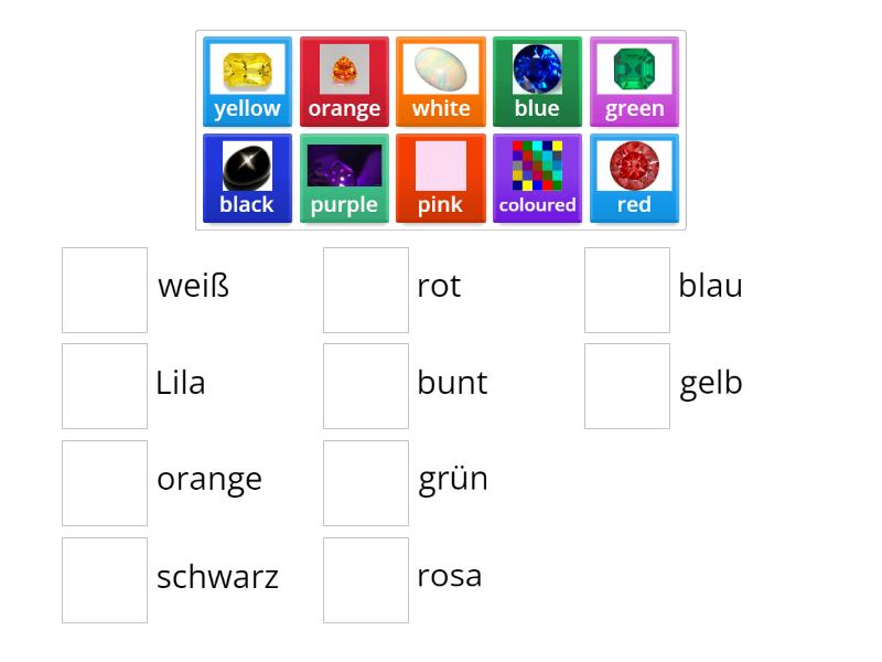 German colours - Match up