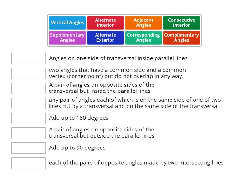 Geometry Angles - Match up