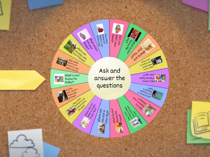 Warm-up questions for kids - Spin the wheel