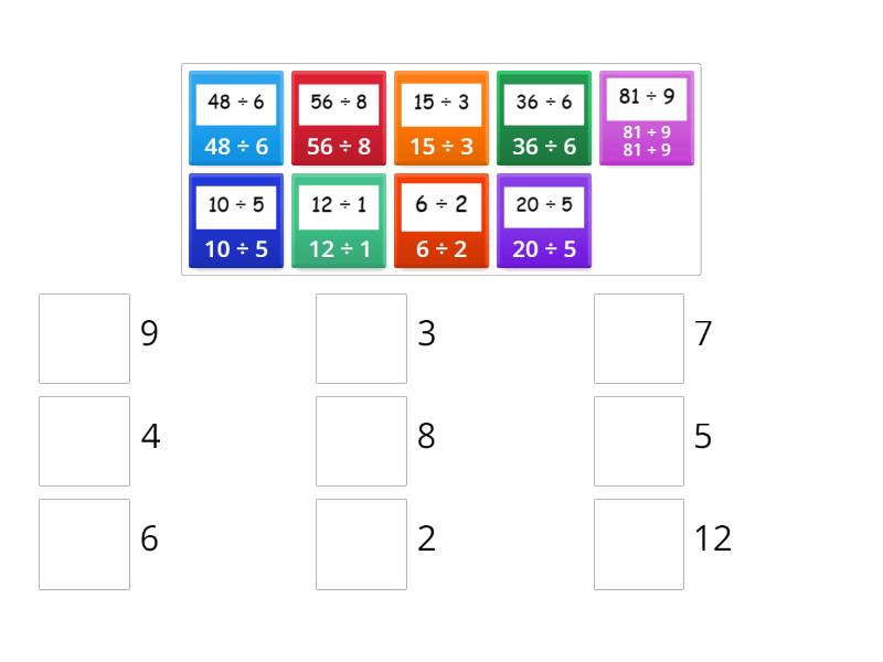 Division mentally - Match up