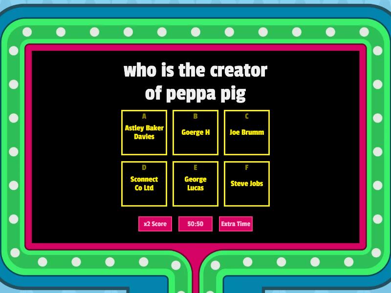 questions form peppa pig - Gameshow quiz