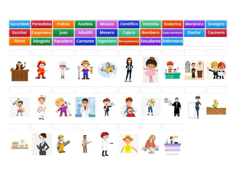 Profesiones Match Up - Une las parejas