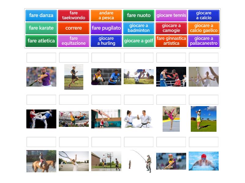 Sport in ITALIANO - Une las parejas