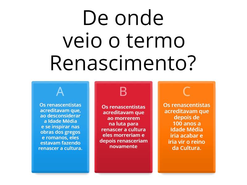 Renascimento 7º - Questionário