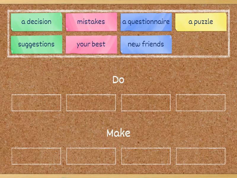 Make/do - Group sort