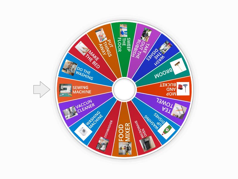 bingo HOUSEWORK - Spin the wheel