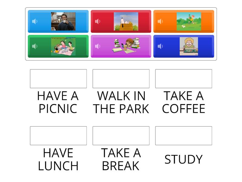 AFTERNOON ACTIVITIES - Match up