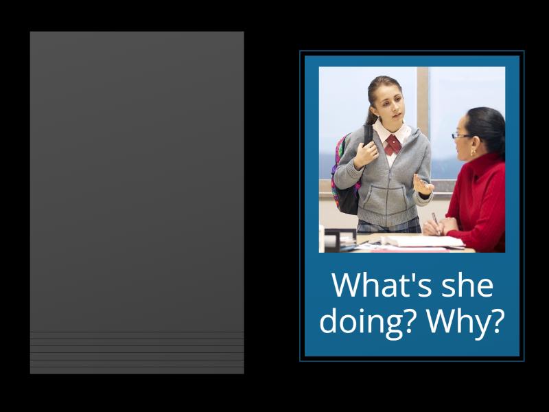 What are they doing? What do they usually do? - Speaking cards