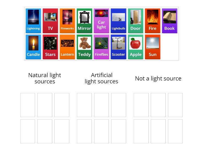 Light Sources - Group sort