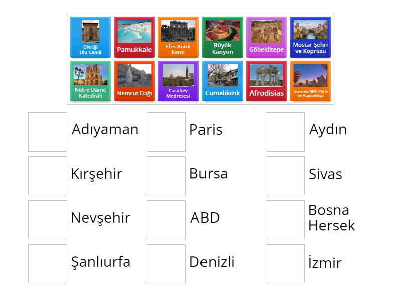 Ortak Mirasımızın Eşleştirme Kopyası - Match up