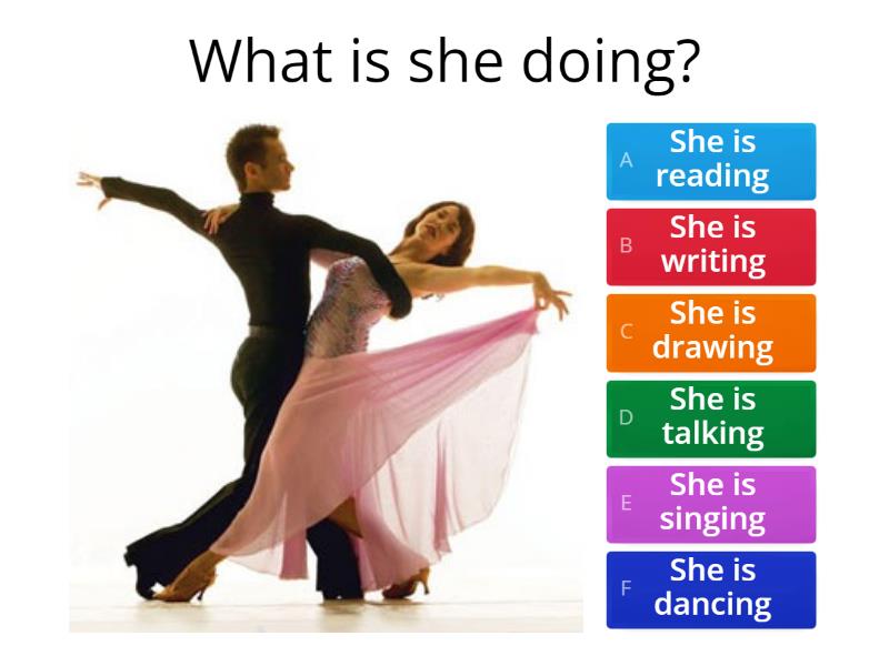 Present Continuous Action Verbs اختبار تنافسي 7794
