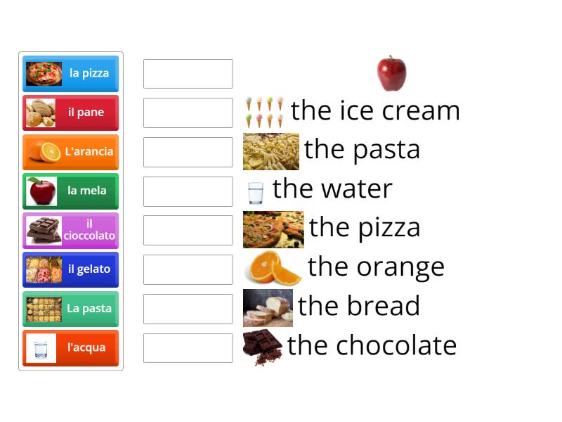 il Cibo -Food Beginner - Match up