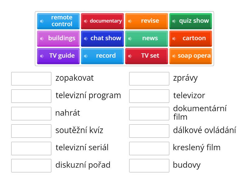 Project 2 Unit 6A basic vocabulary - Match up