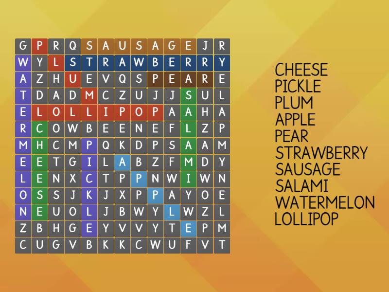 The Very Hungry Caterpillar - Wordsearch