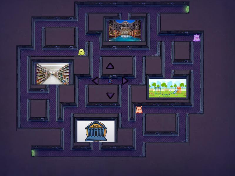 Places in Town - Maze chase
