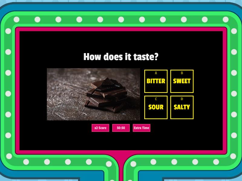 Sense of taste - Gameshow quiz