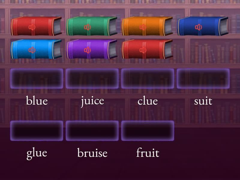 Phonics ui/ue - Une las parejas