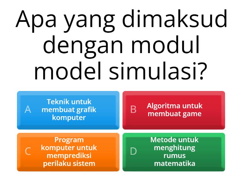 SOAL MODEL SIMULASI - Quiz