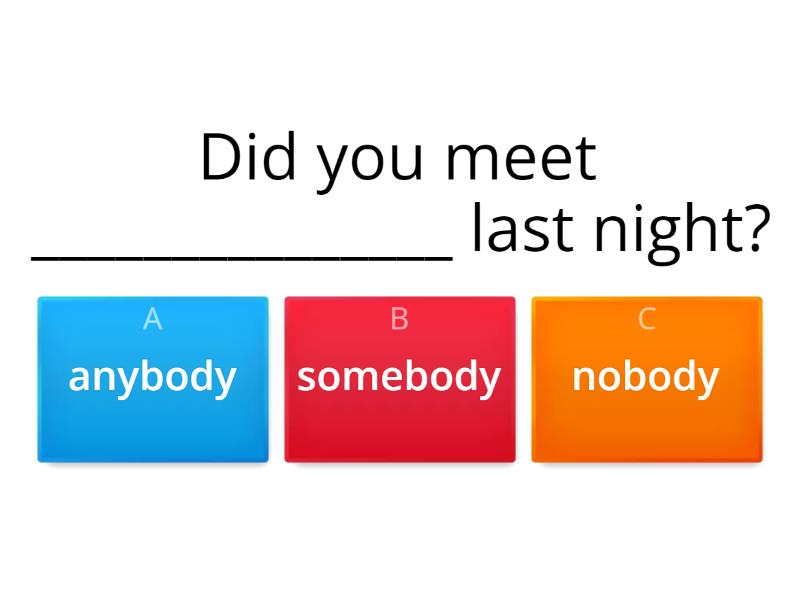 Something, nowhere, anybody, etc.? - Quiz