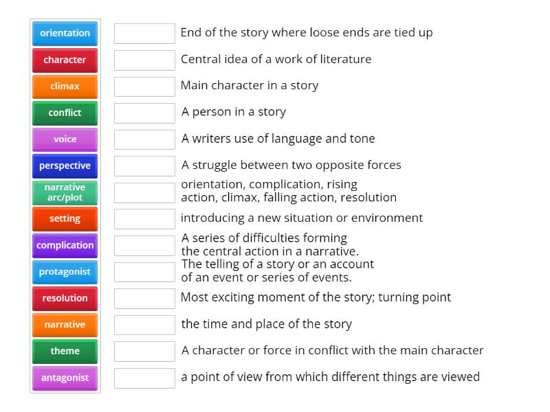 Short Stories 8eng 2024 - Match up