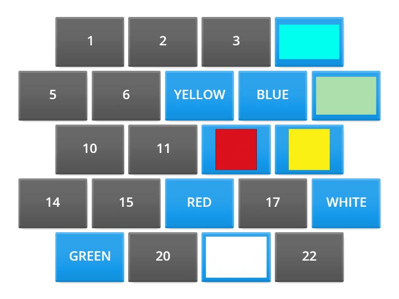 Colors Memory Game - Matching pairs