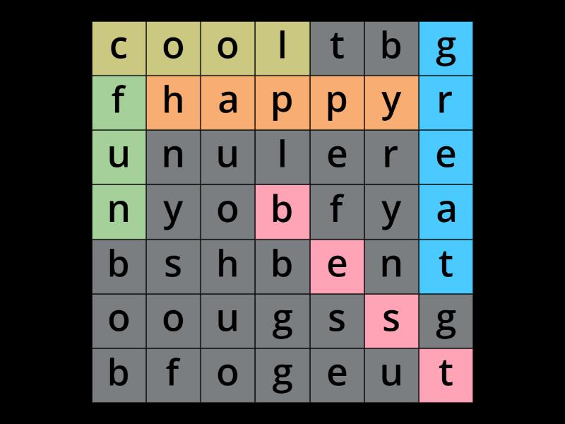 Adjective Words Puzzle - Wordsearch