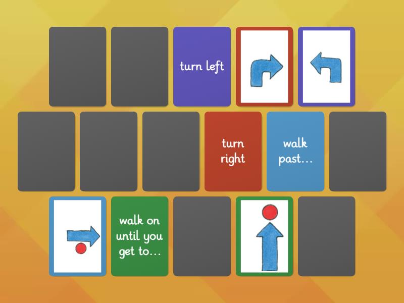 Giving directions - Matching pairs