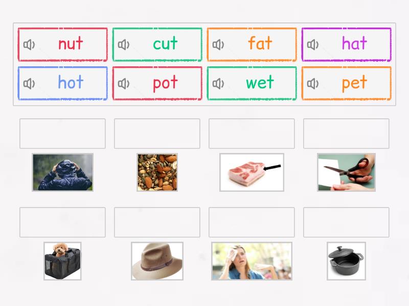 Ending sound - Tt - Matching - Une las parejas