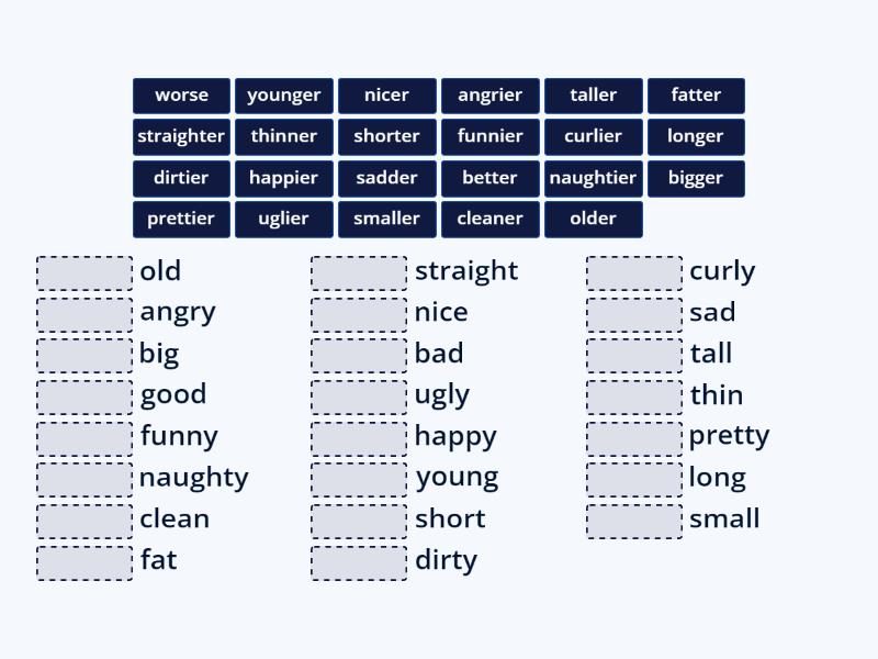 Unit 4 / Comparatives - Match up