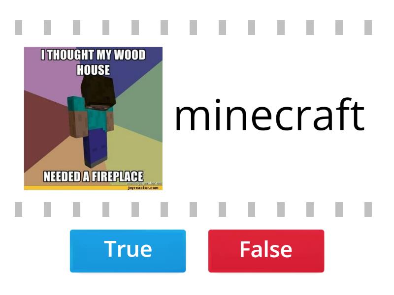 minecraft - True or false