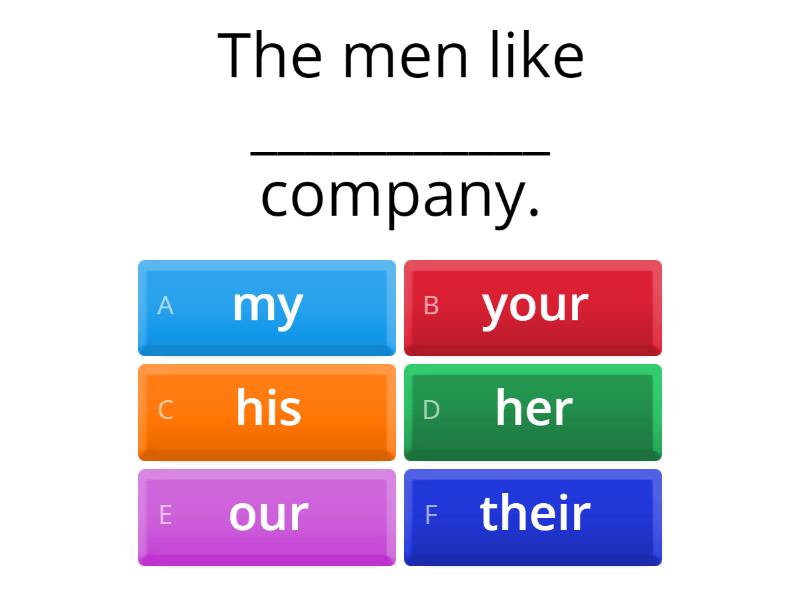 LH A1 possessive adjectives - Cuestionario