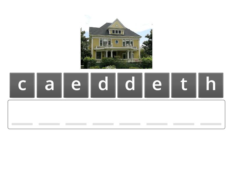 ESOL Pre Entry - Types of houses - Anagram