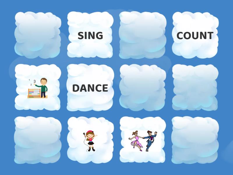 action verbs - Matching pairs